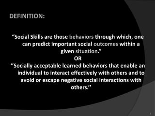 Social Skills. | PPTX