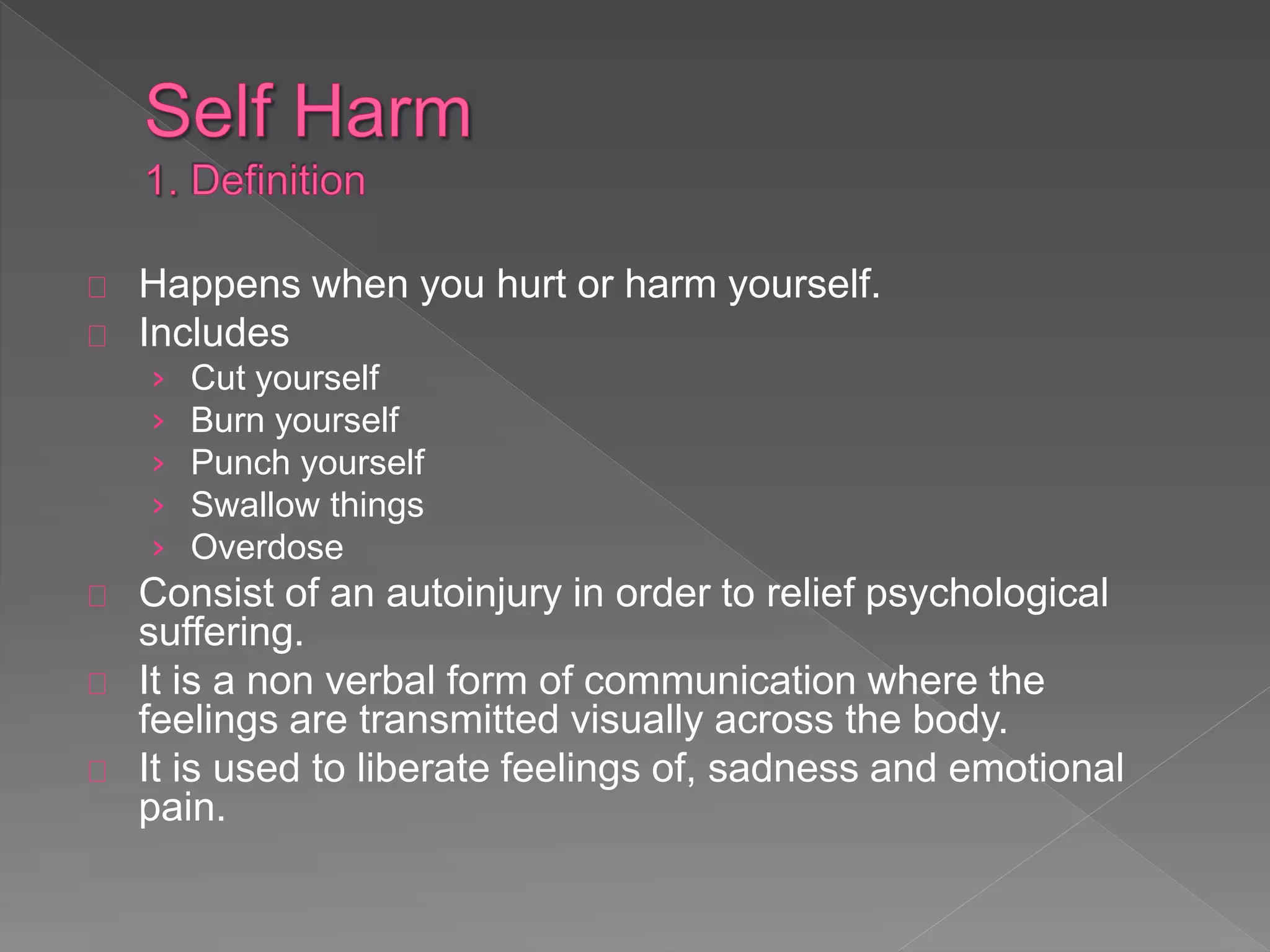 Self harm 1 | PPT