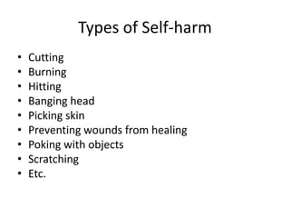 Self harm 2.4 | PPTX