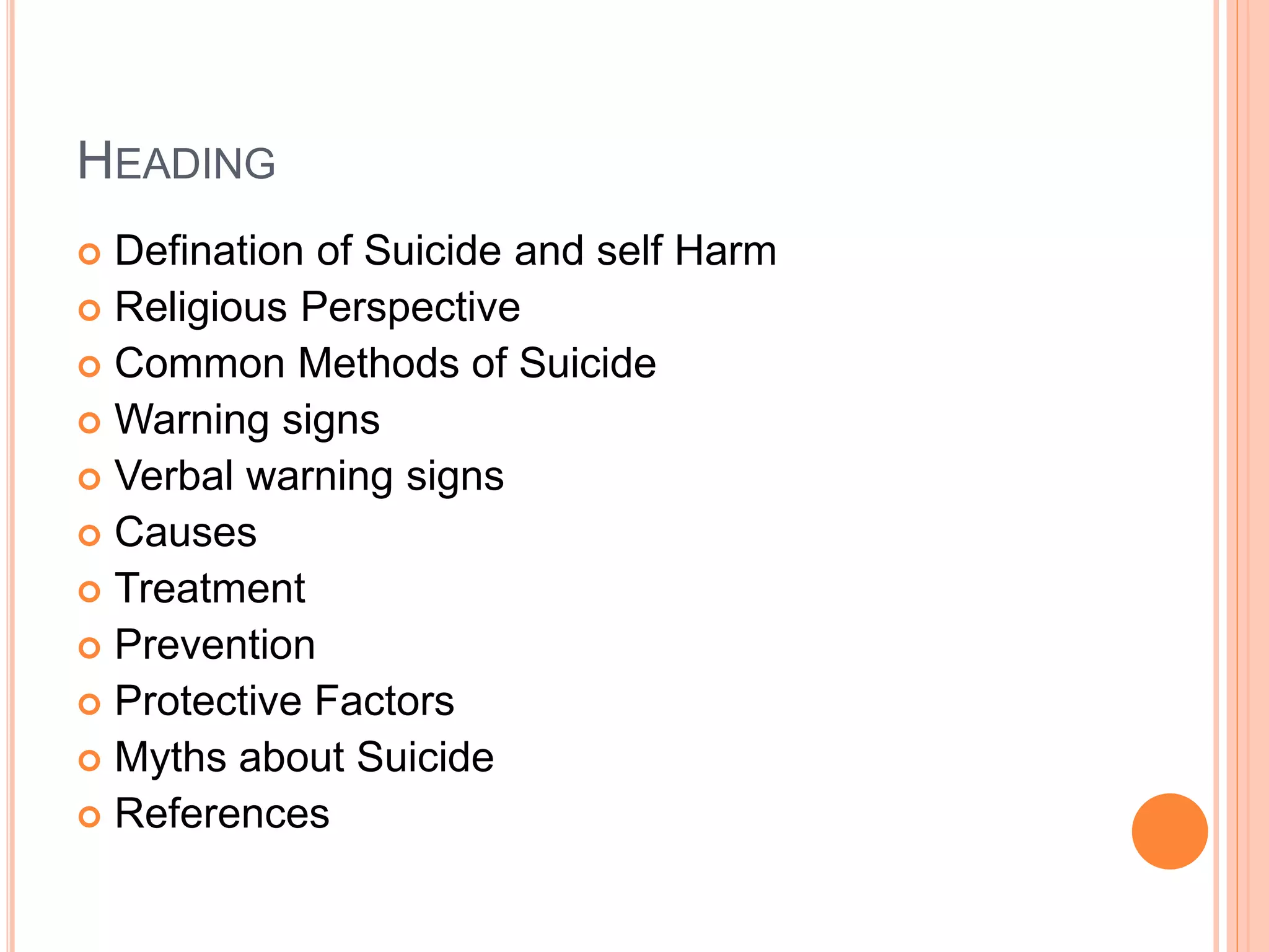 Self harm and suicide | PPTX
