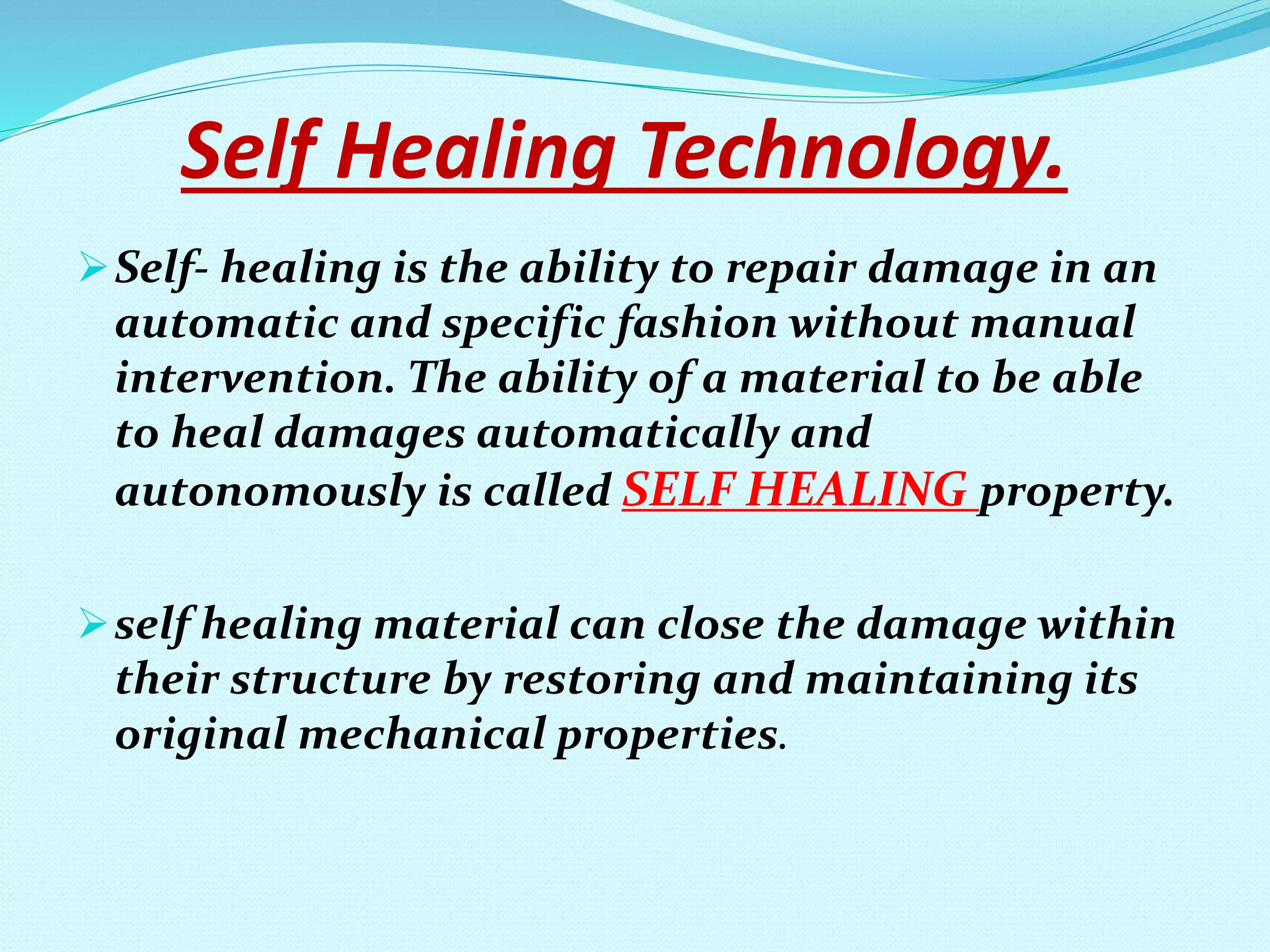 Self healig spacecrafts | PPTX