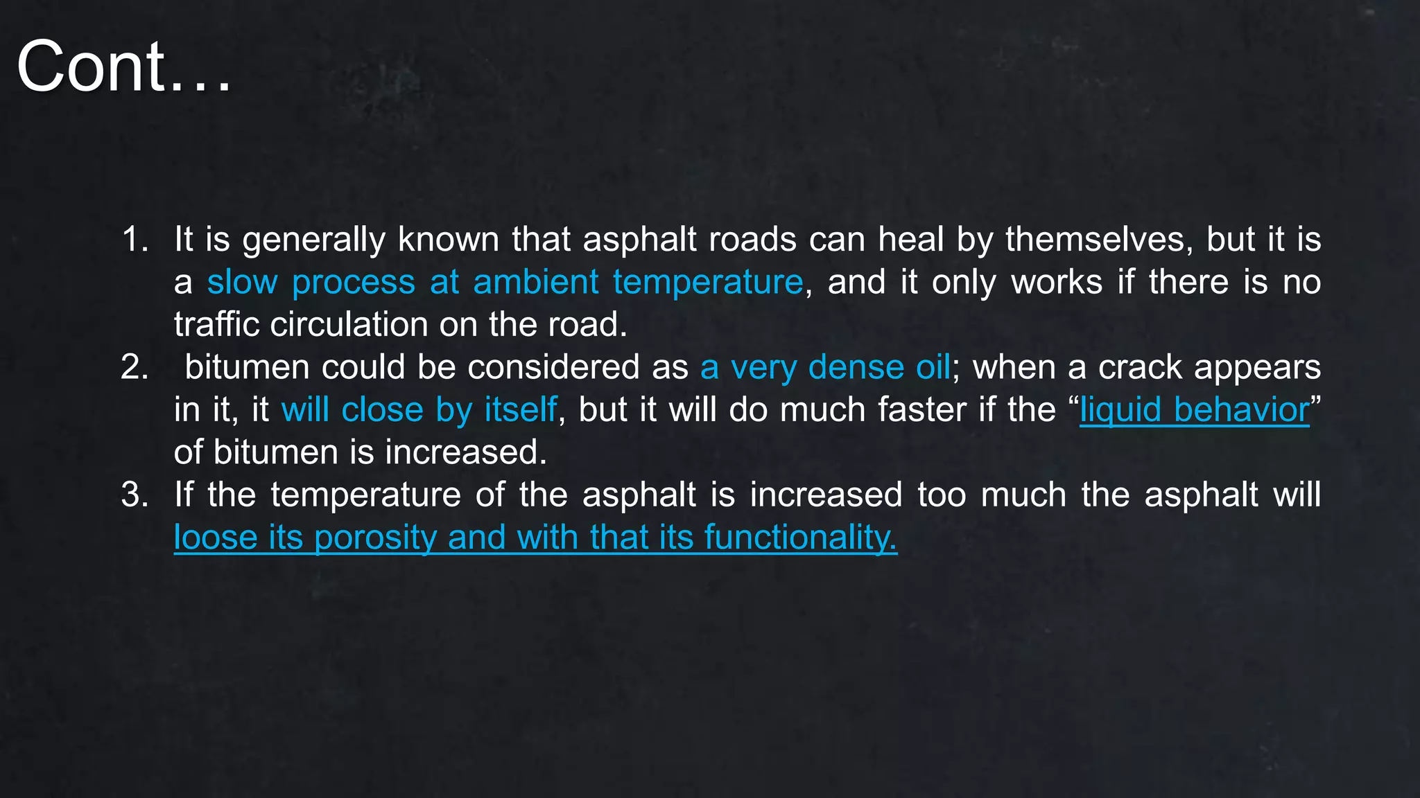 Self healing asphalt - new innovation | PPTX