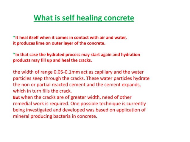 Self healing concrete by Azlan Ahmad | PPT