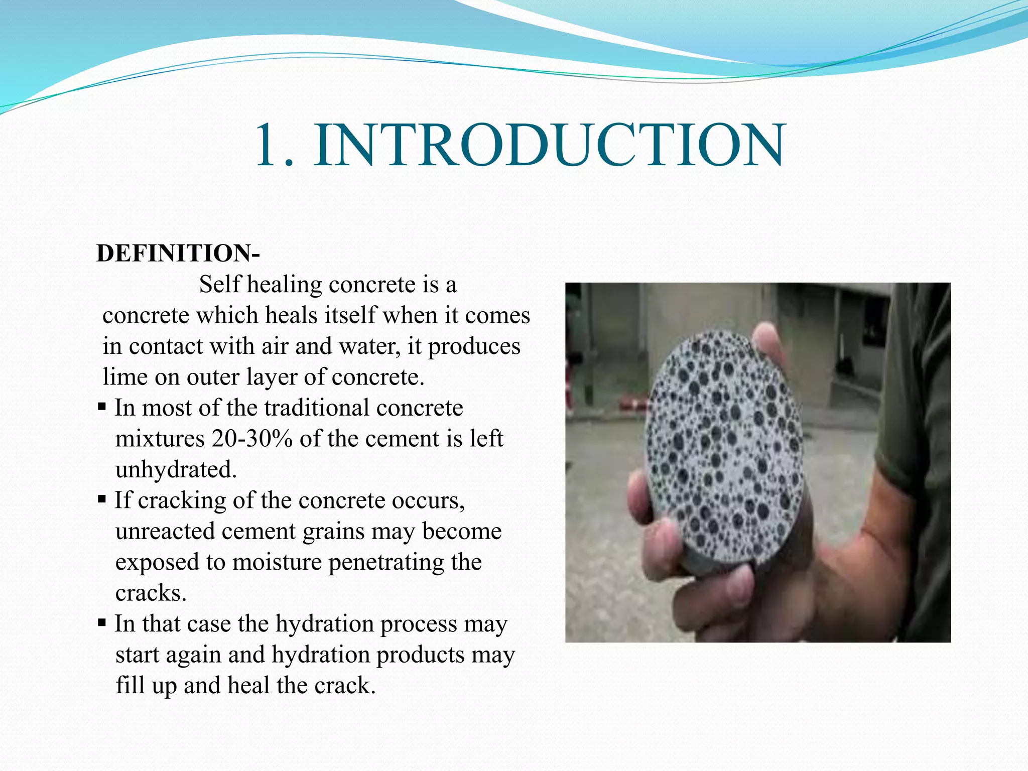 Self healing concrete | PPTX