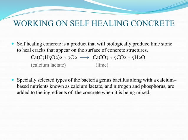 Self healing concrete | PPT