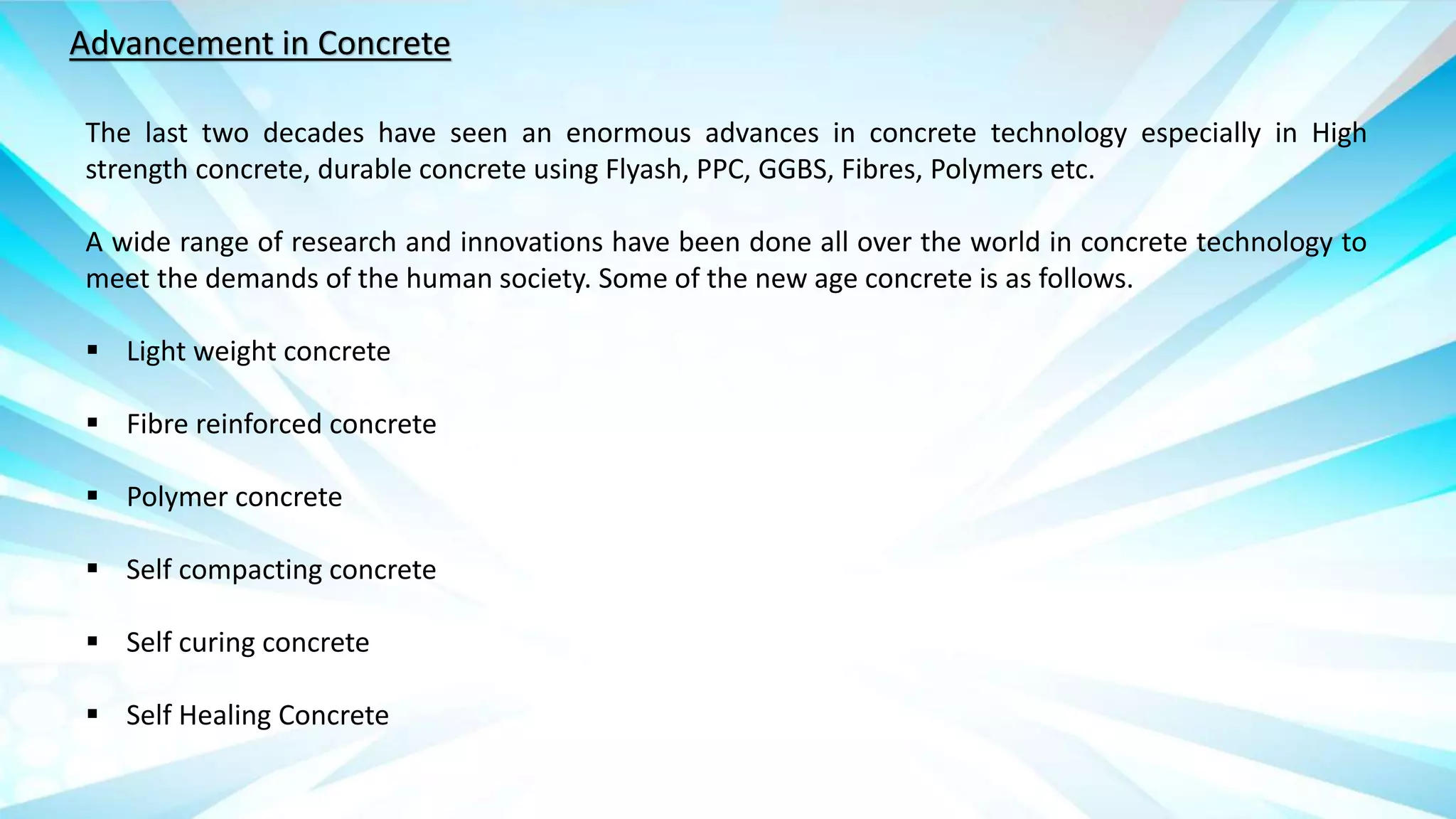 Advance Concrete Technology - Self healing concrete | PPTX