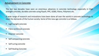 Advance Concrete Technology - Self healing concrete | PPTX