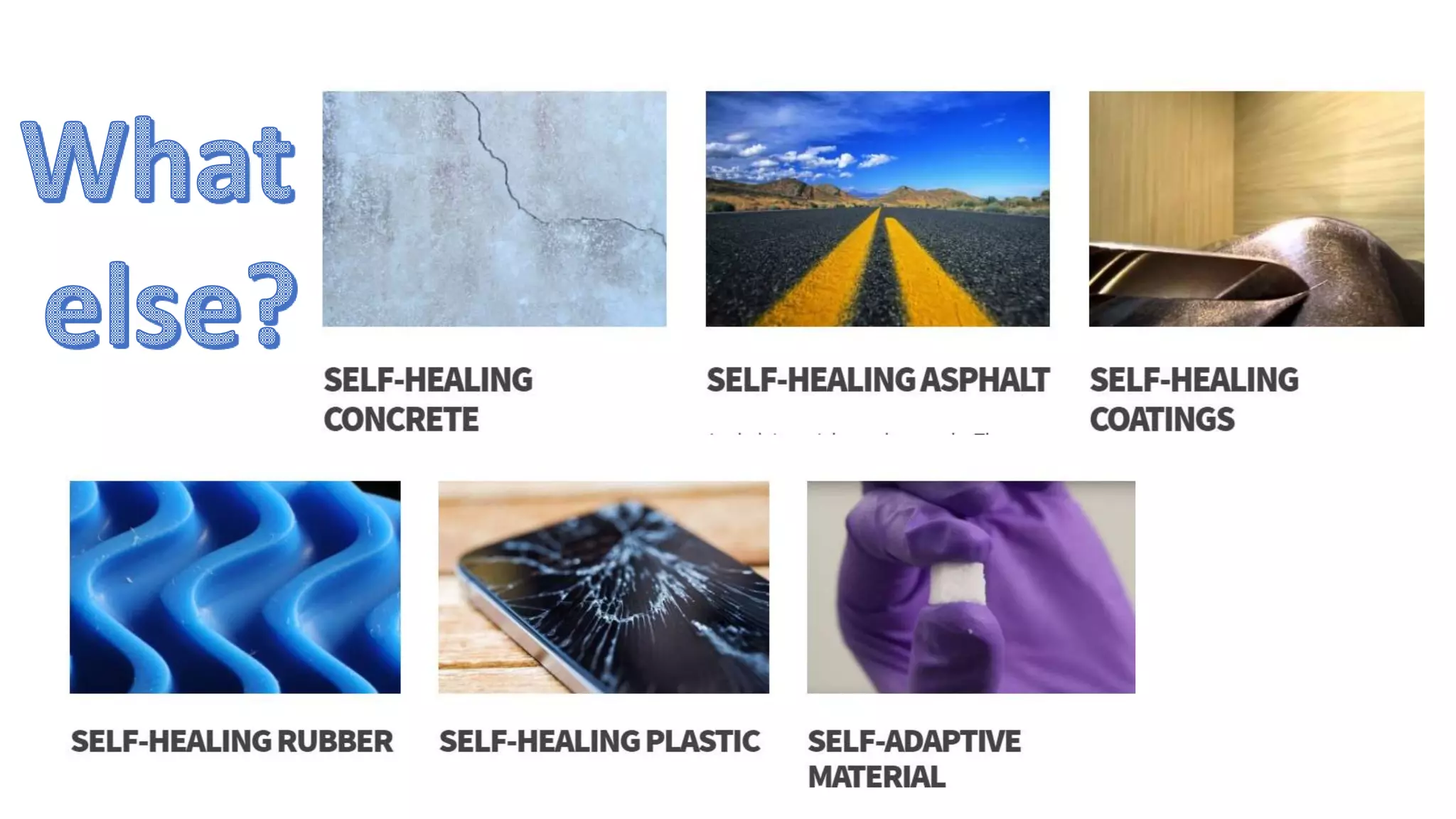 Self healing materials (physics) | PPTX