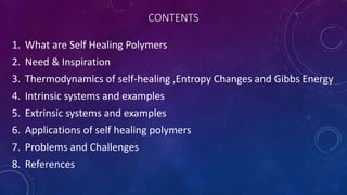 An Introduction to Self healing polymers | PPTX