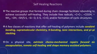 An Introduction to Self healing polymers | PPTX