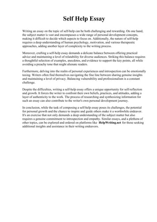 Self Help Essay.pdf