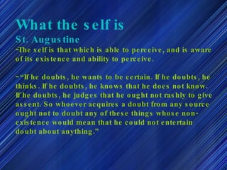 Historical Conceptions of the Self | PPT
