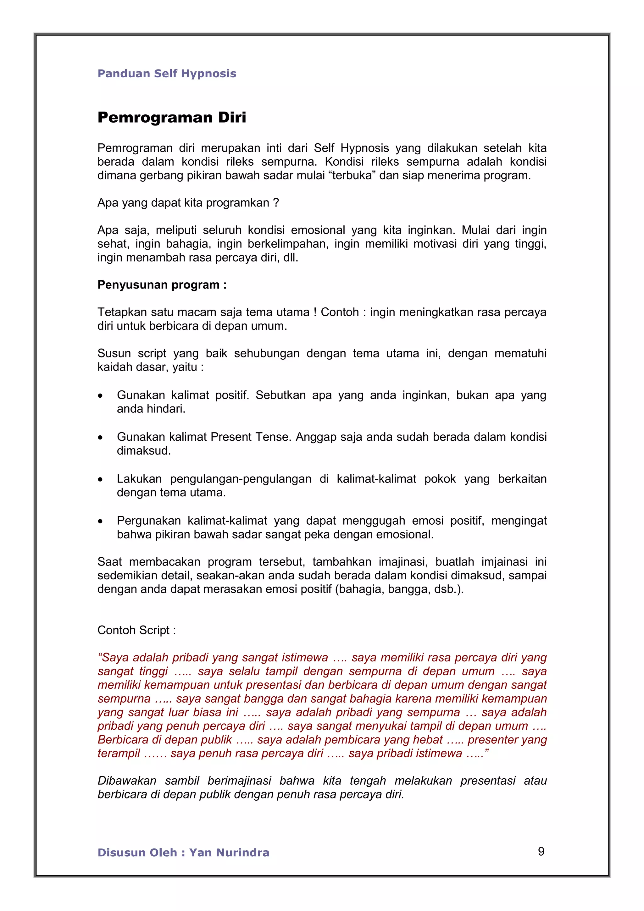 Self hypnosis | PDF