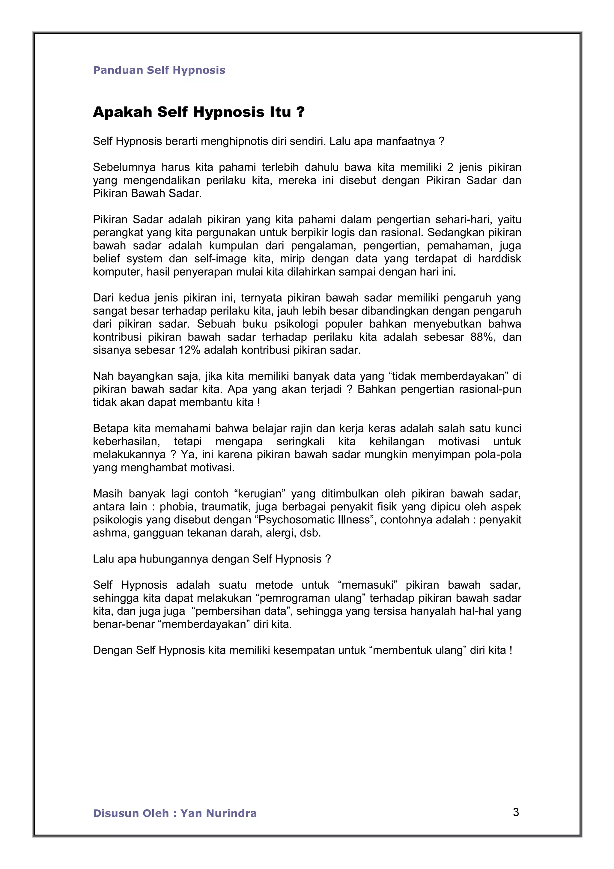 Self hypnosis | PDF