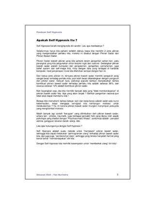 Self hypnosis | PDF