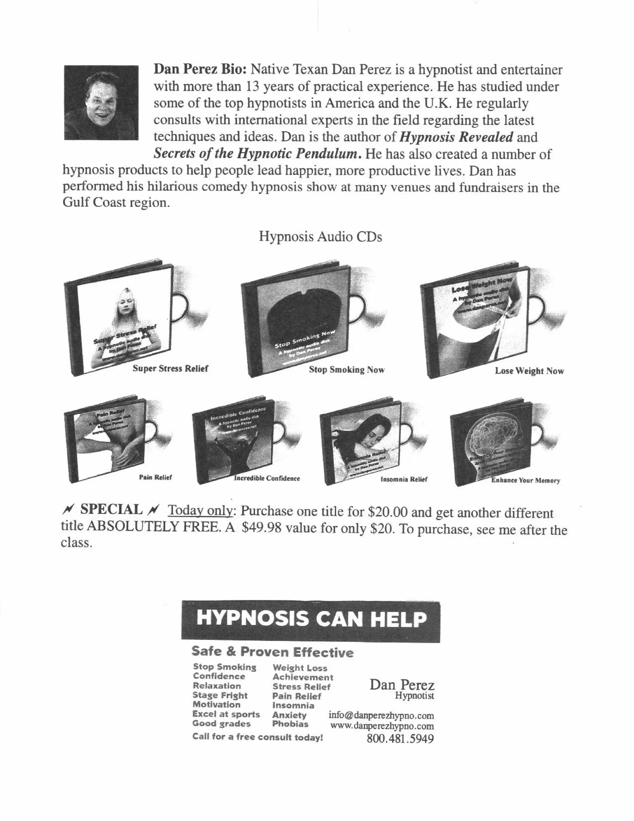 Self Hypnosis For a Better Life | PDF