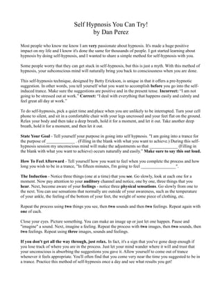 Self Hypnosis You Can Try | DOCX