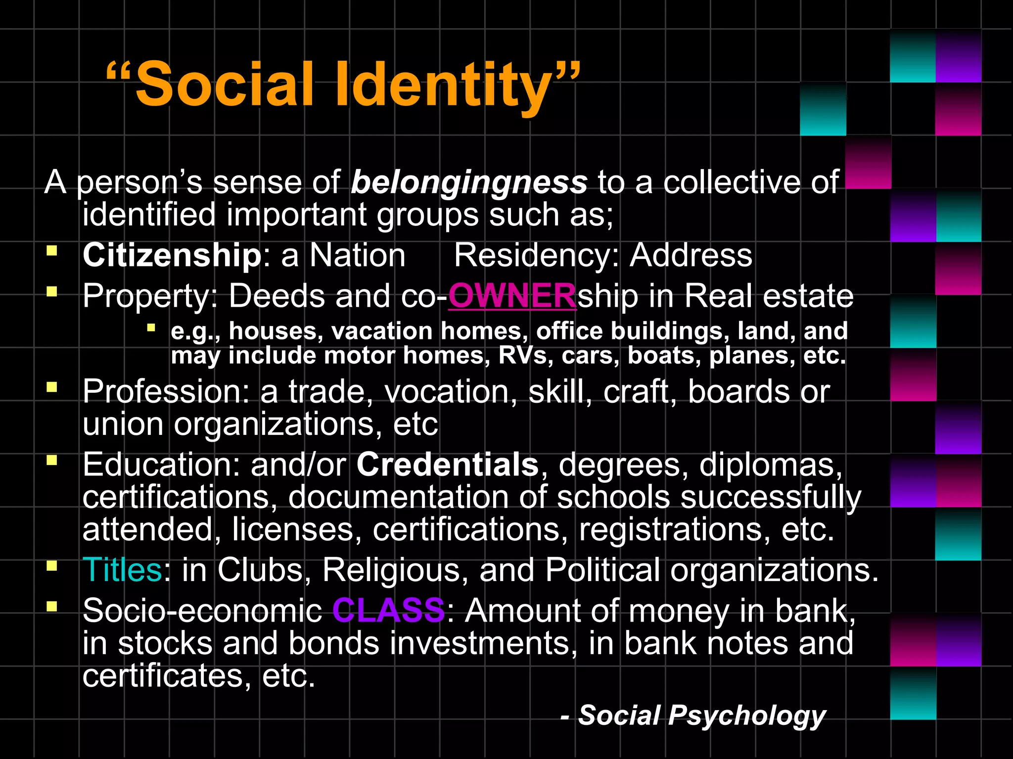 Self and Identity - Social Psychology - Definitions - Liberal Arts ...