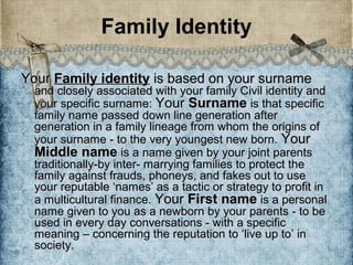 SELF AND IDENTITY - SOCIAL PSYCHOLOGY 200 | PPT