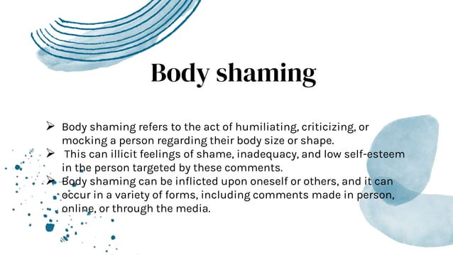 Self image and Body shaming.pptx | Bodybuilding | Sports