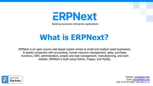 Self Implementers : ERPNext CRM HRMS Implementation | PDF