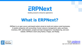 Self Implementers : ERPNext CRM HRMS Implementation | PPT