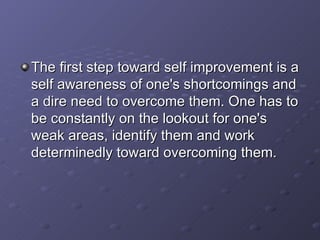 Self improvement | PPT
