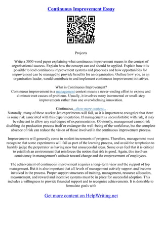 Self Improvement Essay | PDF