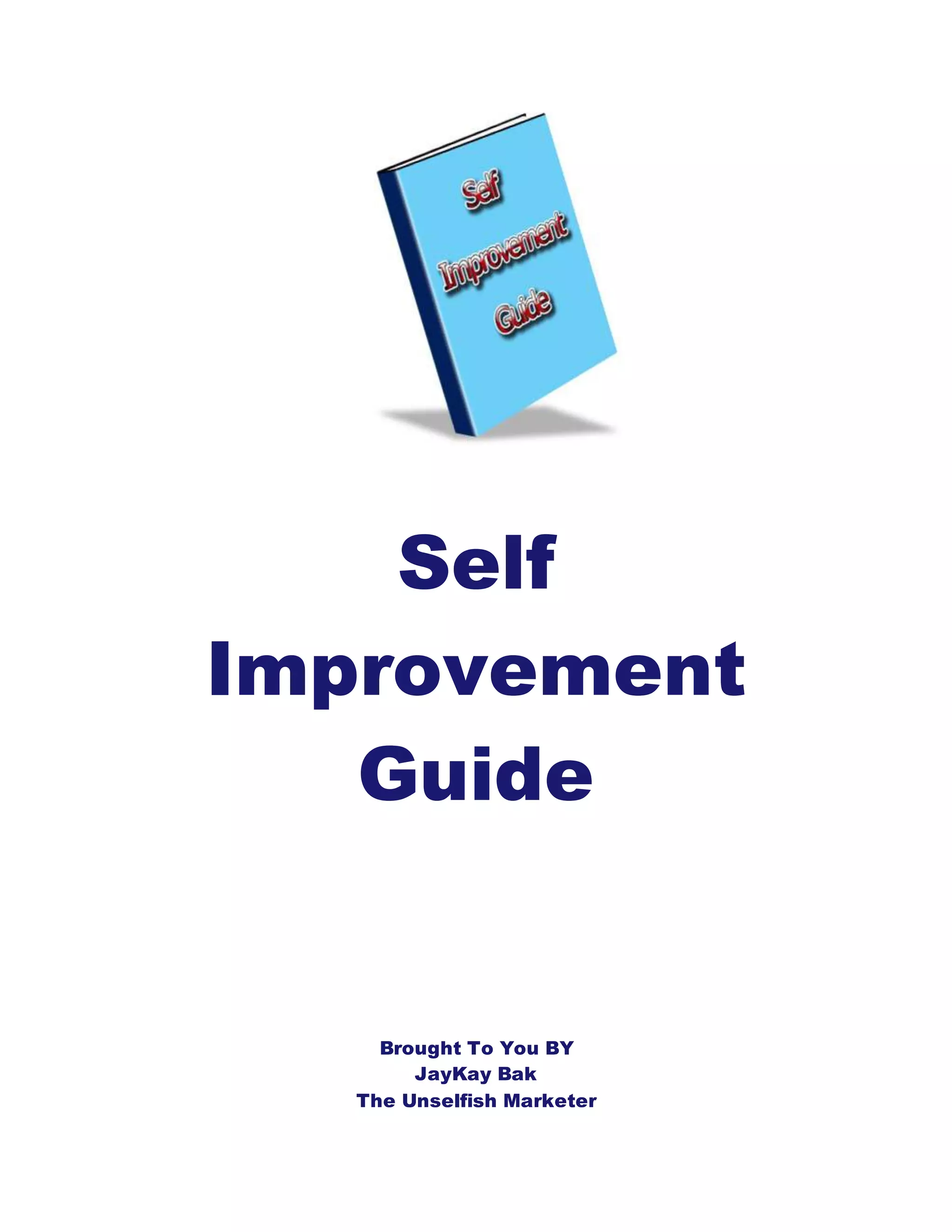 Self improvement guide | DOC | Wellness | Healthy Living