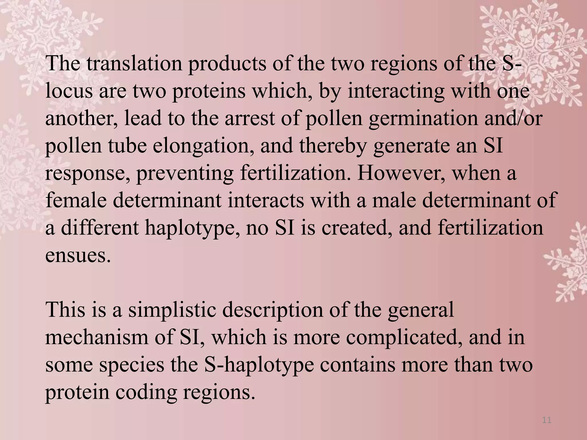 Self incompatibility in Plants | PPTX