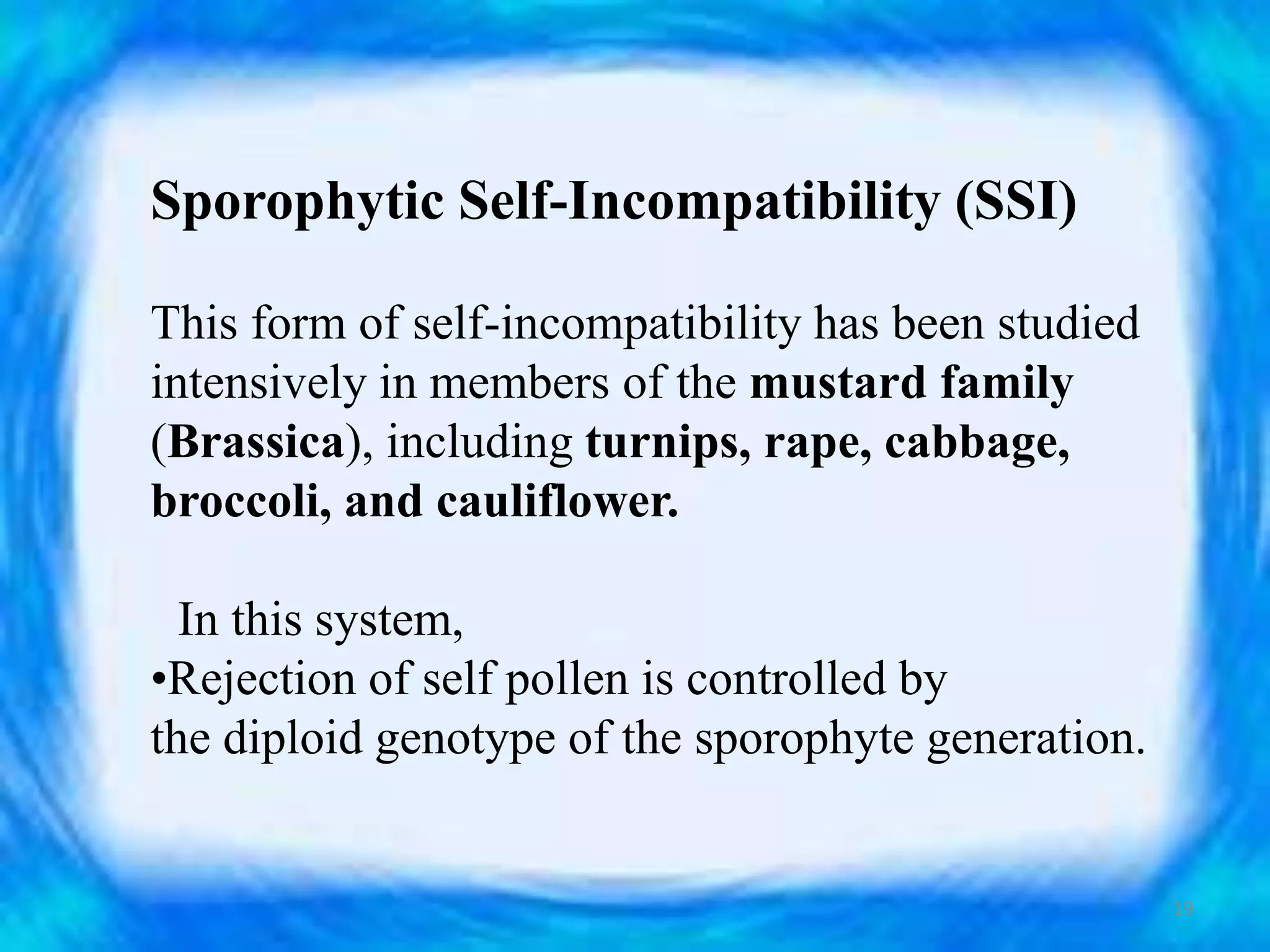 Self incompatibility in Plants | PPTX