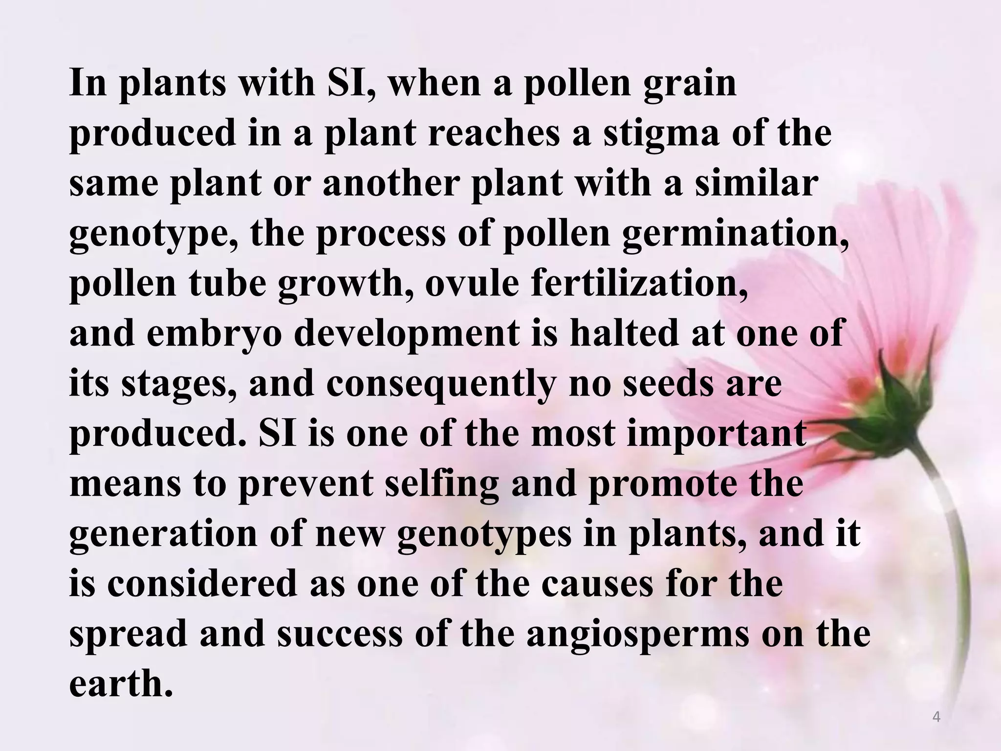 Self incompatibility in Plants | PPTX