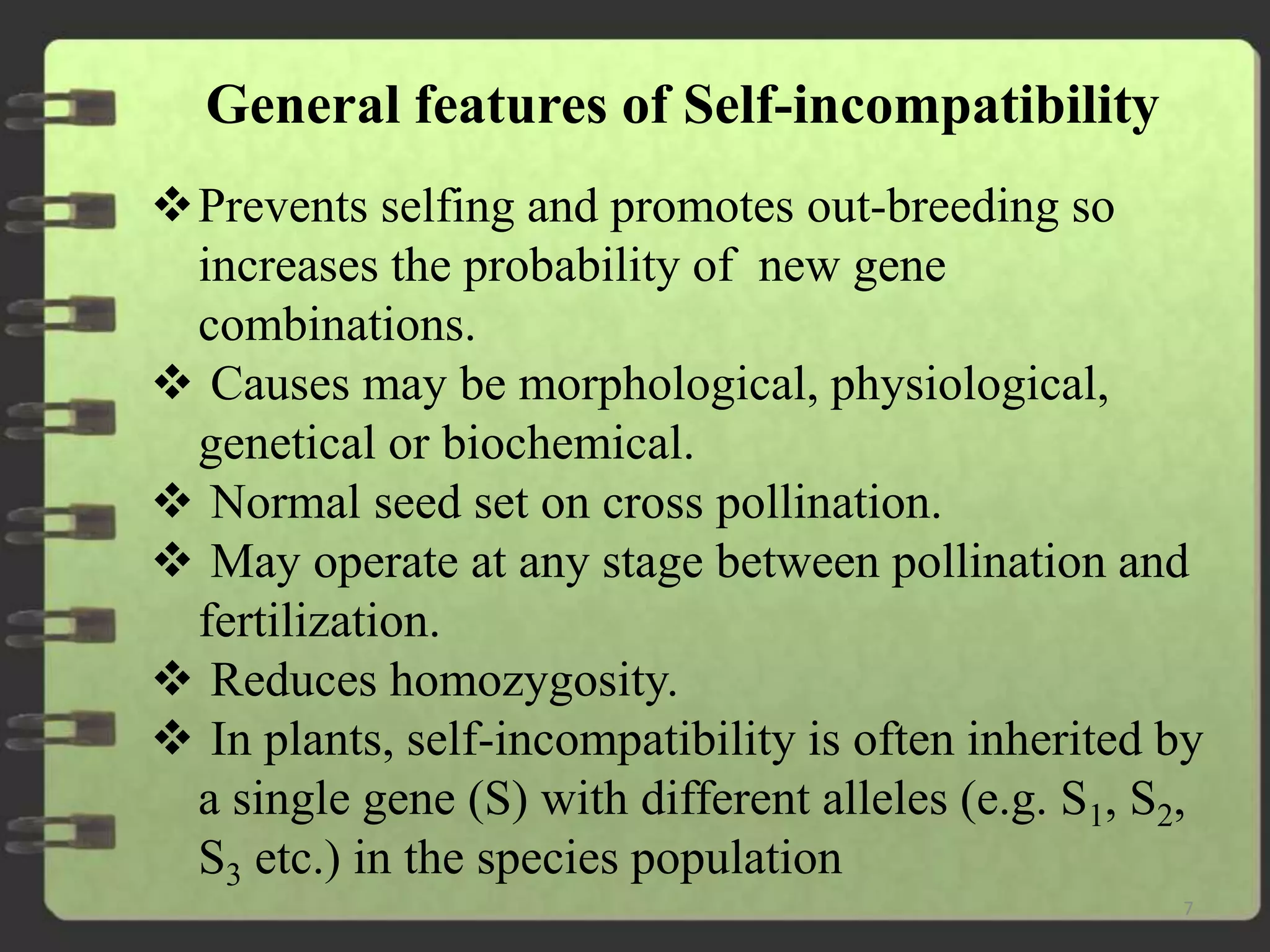 Self incompatibility in Plants | PPTX