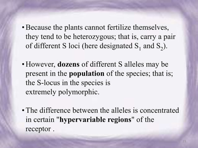 Self incompatibility in Plants | PPTX