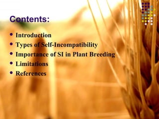 Self incompatibility | PPT