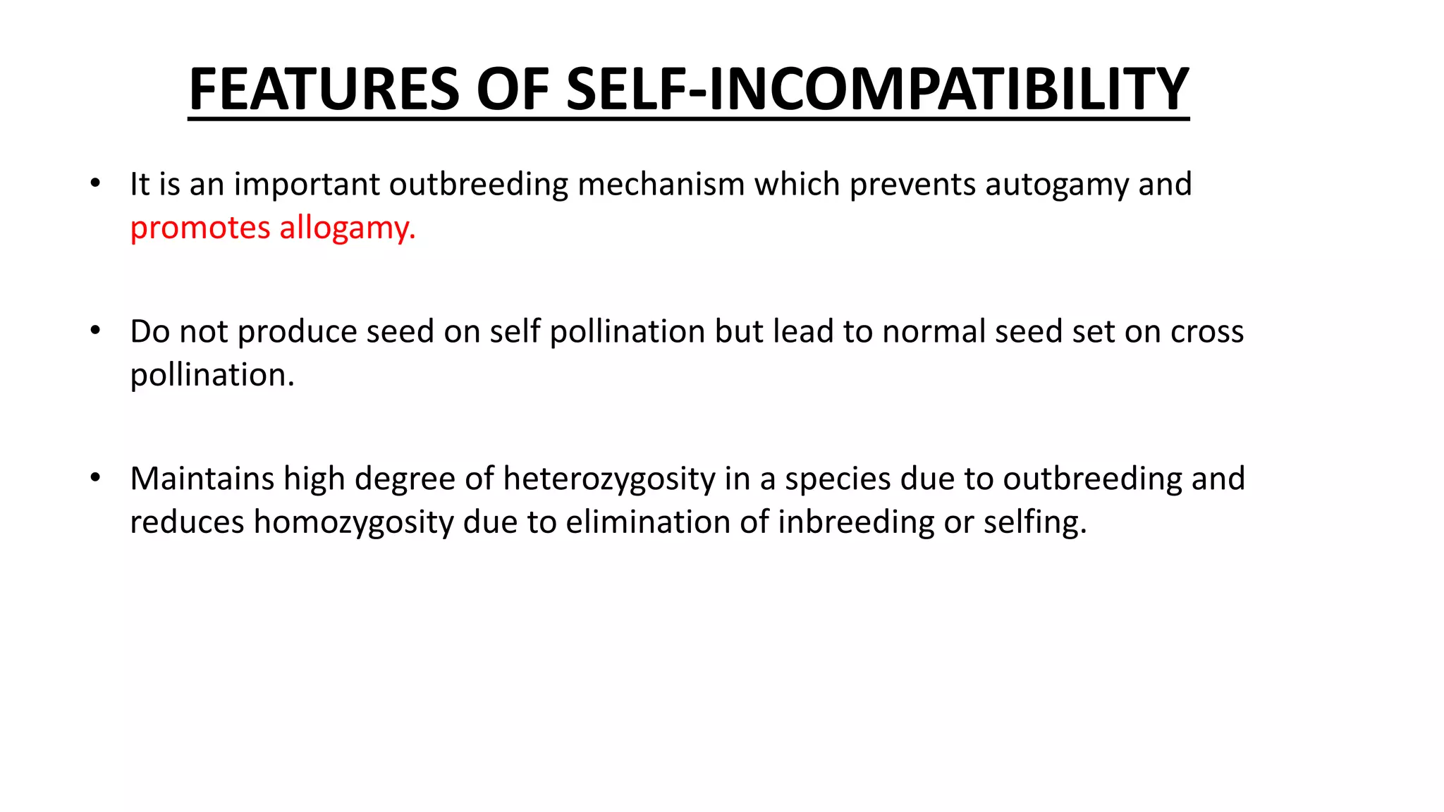 Self incompatibility | PPTX