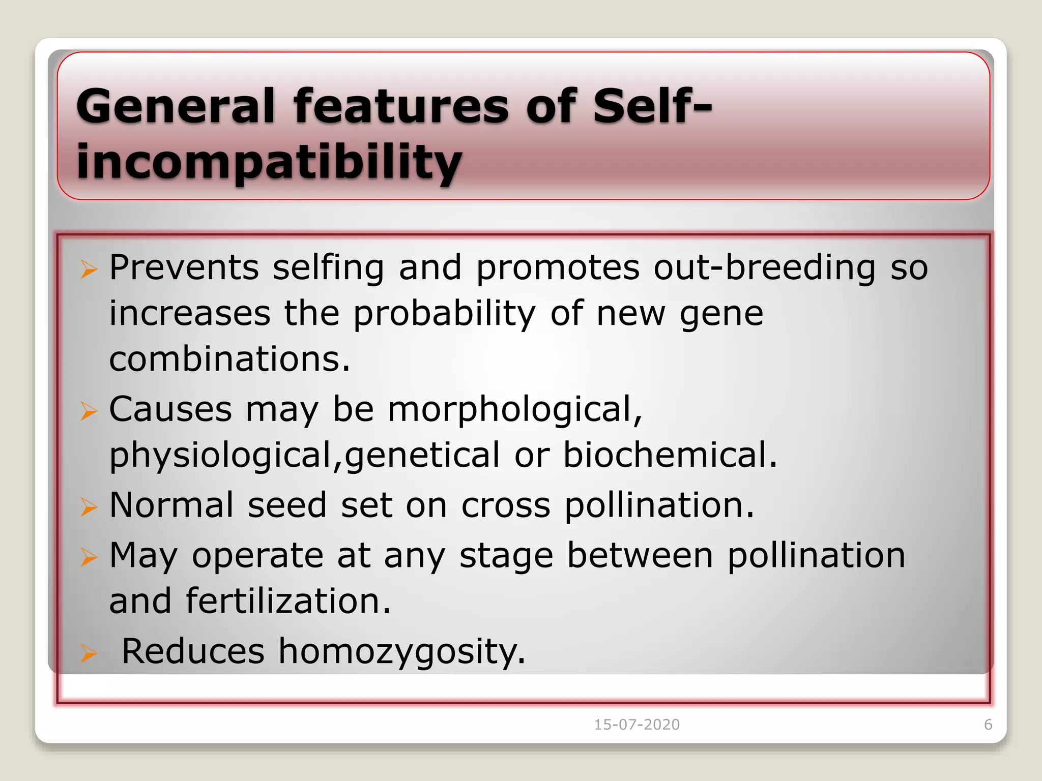Self incompatibility | PPT
