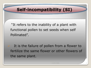 Self incompatibility | PPT