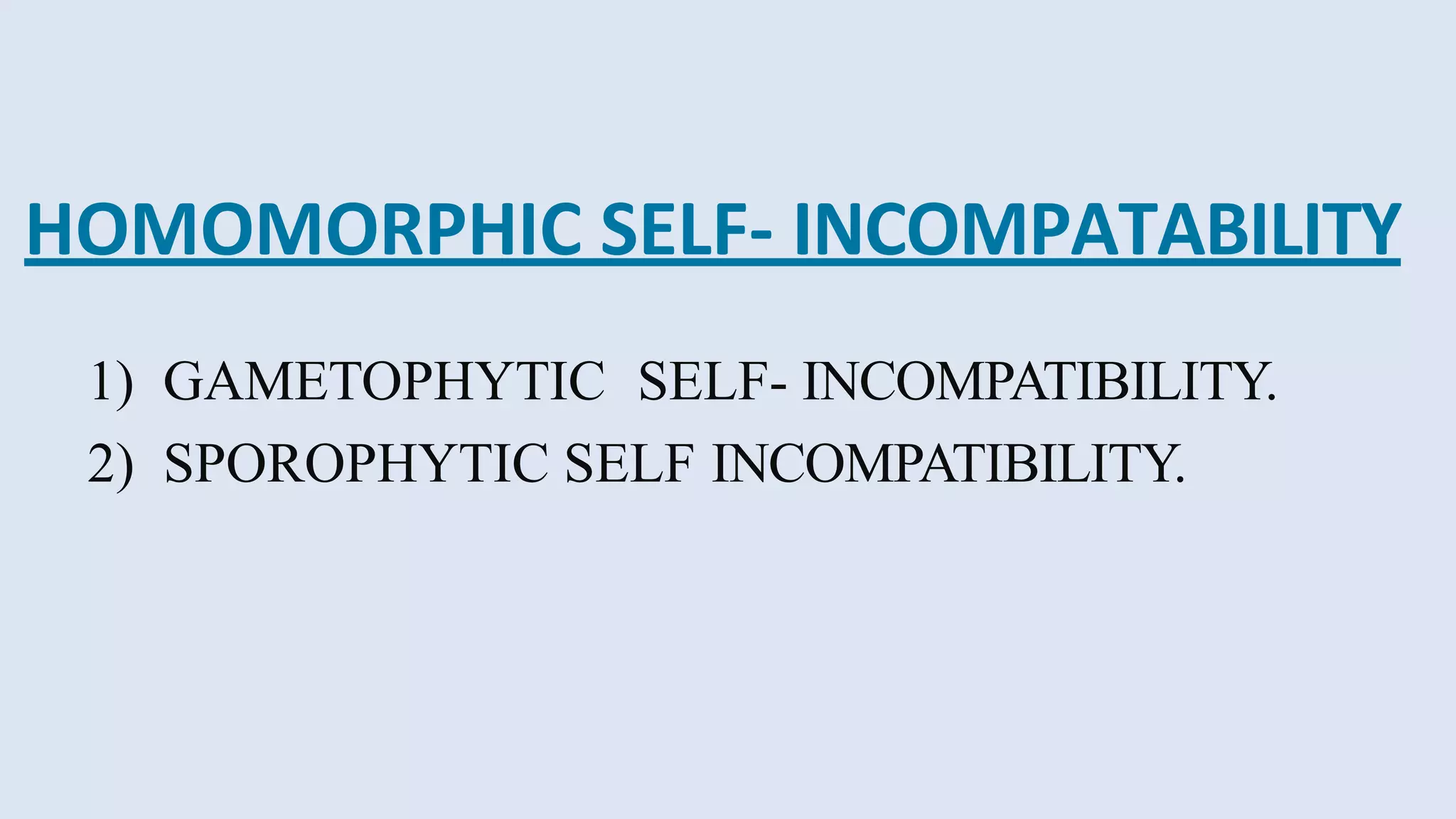 Self incompatibility in Plants | PPTX