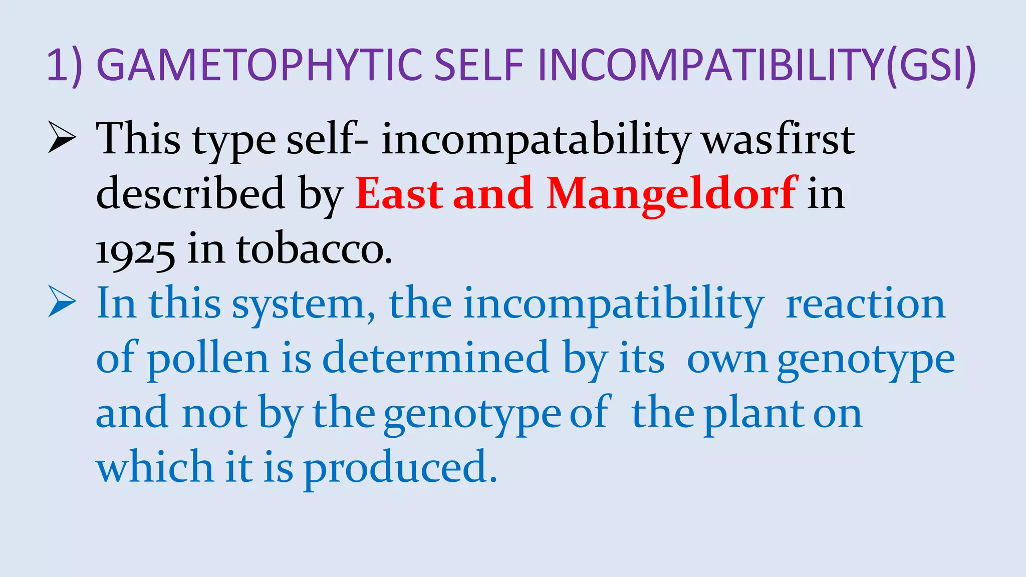 Self incompatibility in Plants | PPTX
