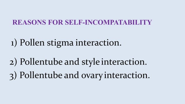 Self incompatibility in Plants | PPT