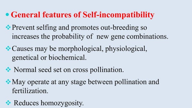 Self incompatibility in Plants | PPT