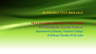 Self incompatibility in Flowers of Angiosperms | PDF