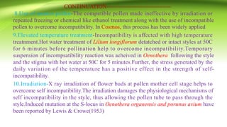 Self incompatibility in Flowers of Angiosperms | PDF