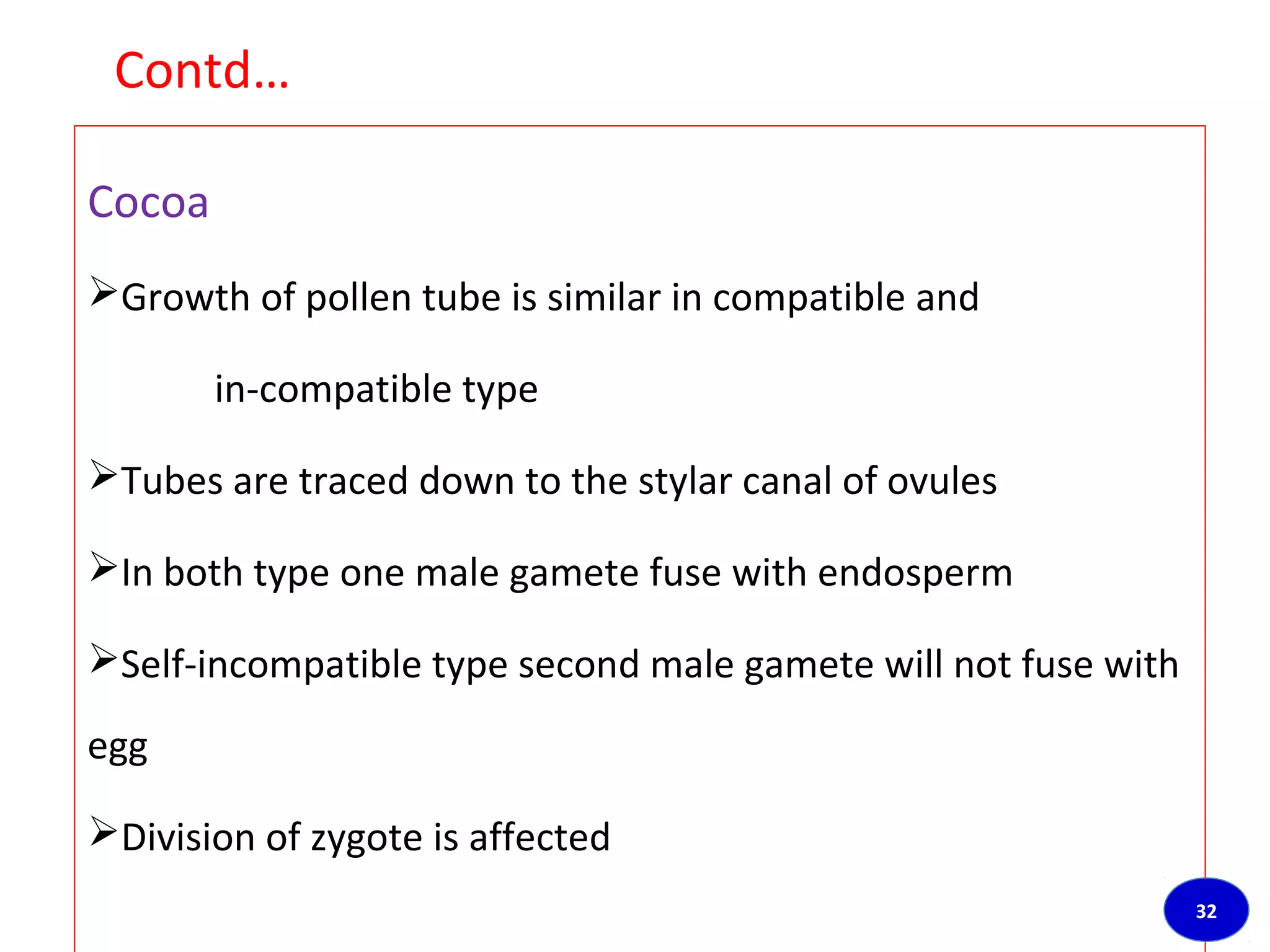Self incompatibility in plants: a pollination control mechanism in ...