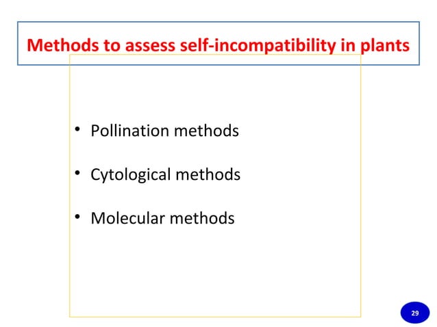Self incompatibility in plants: a pollination control mechanism in ...