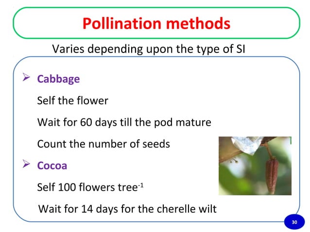 Self incompatibility in plants: a pollination control mechanism in ...