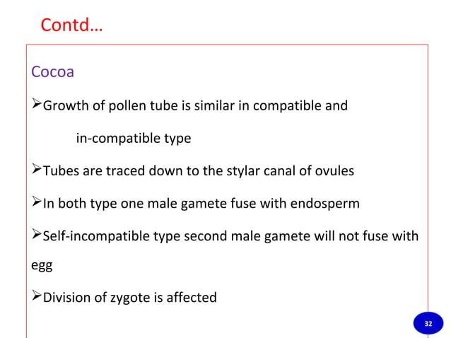 Self incompatibility in plants: a pollination control mechanism in ...