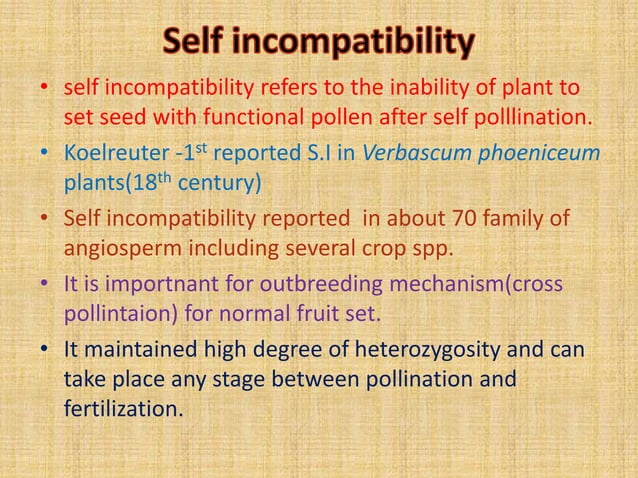 Self incompatibility ppt | PPTX