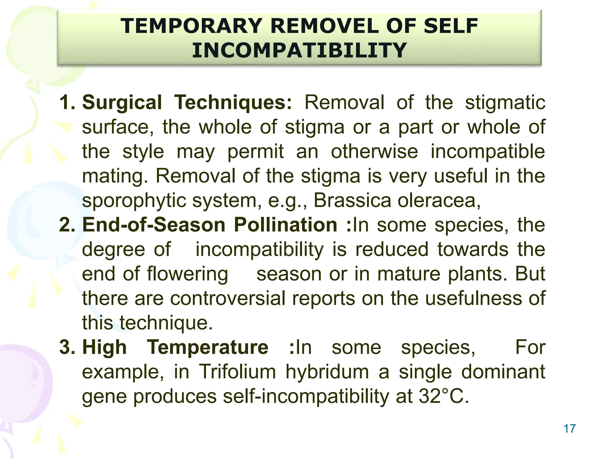 Self incompatibility used in hybrid seed production | PPT